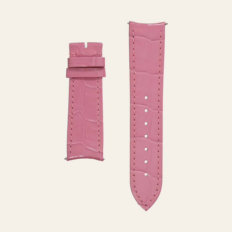 White Shiny Alligator Strap - M – Jacob & Co.